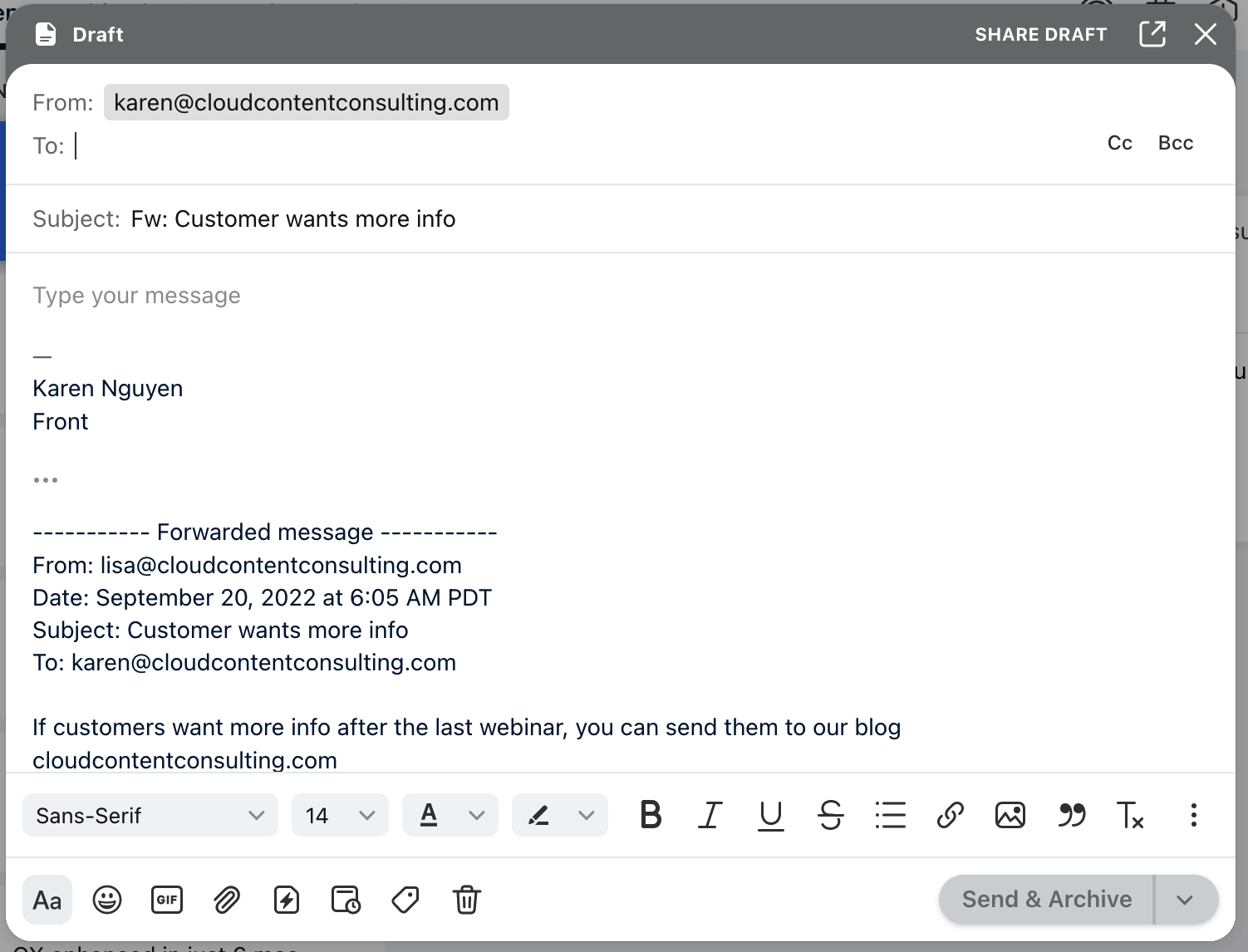 How to reply to, forward, and resend an email - Send Messages - Front ...