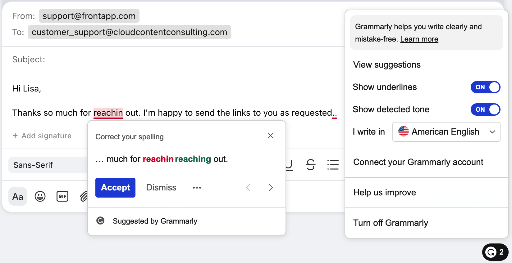How To Enable And Use Grammarly Suggestions API Integrations 