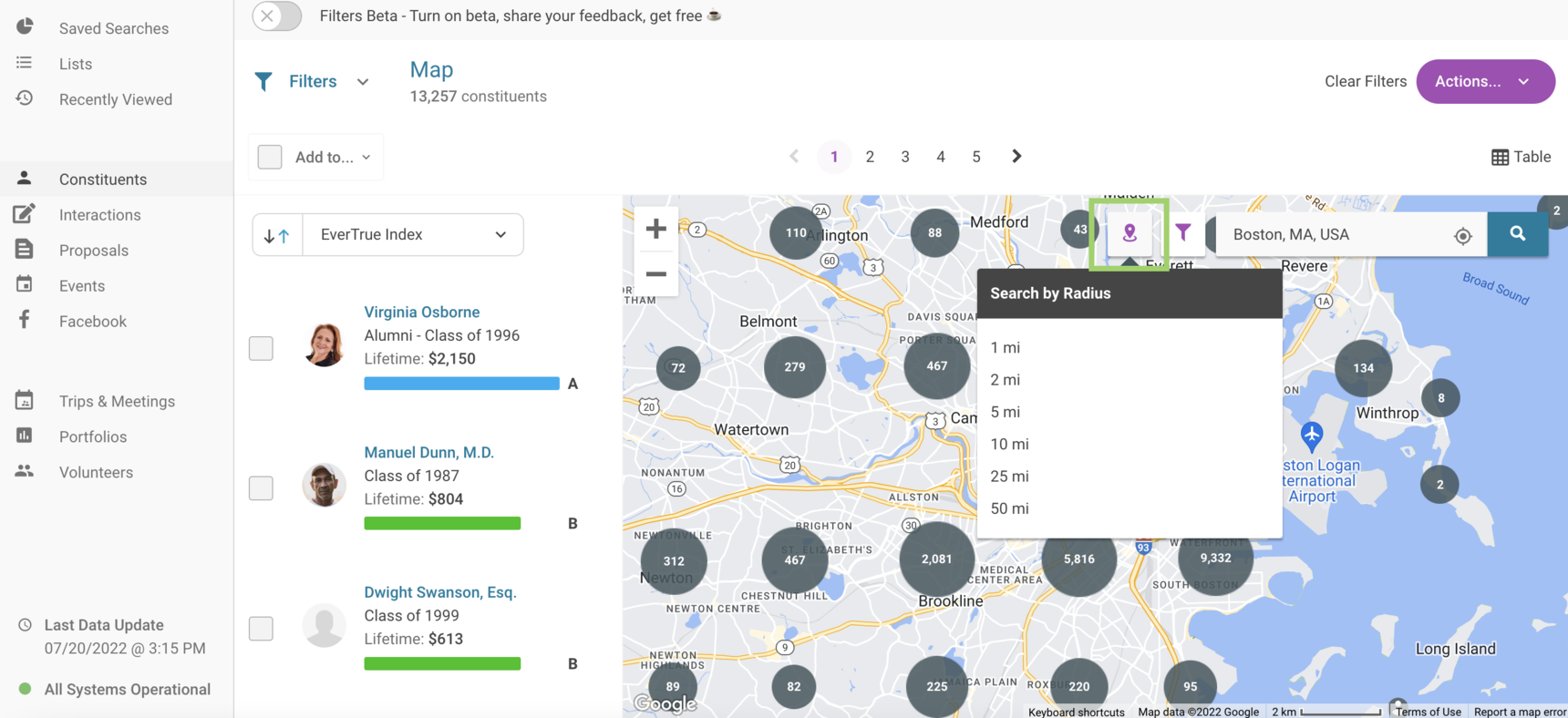 All About: Filters - Getting Started - EverTrue Help Center
