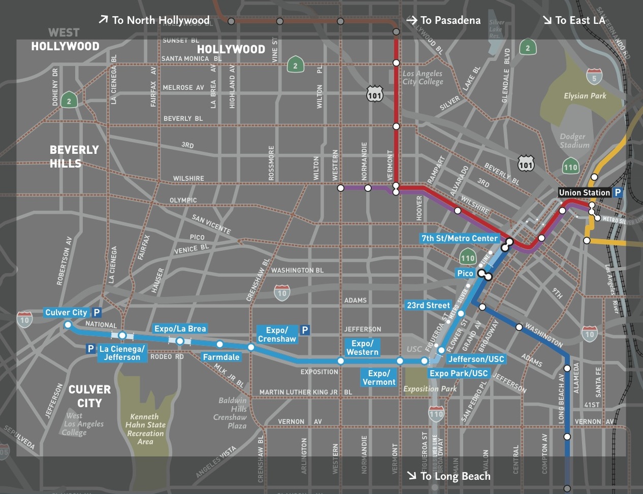 Expo Line Los Angeles Map - Map