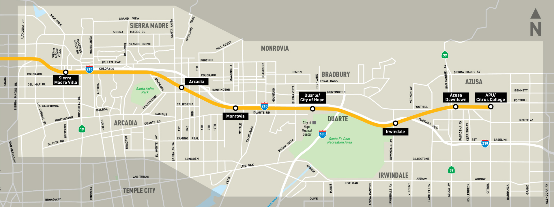 Gold Line Los Angeles Map - United States Map