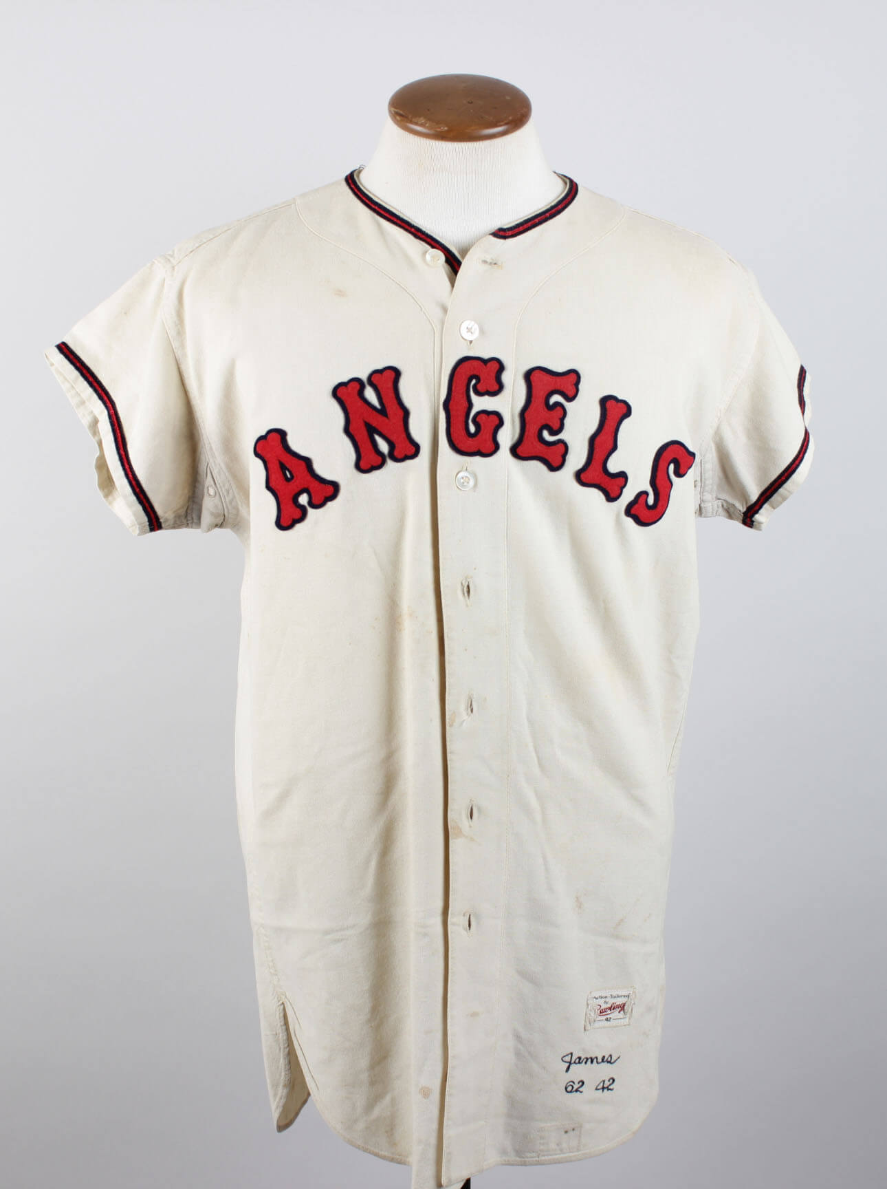 1960s Los Angeles Angels - Johnny James / Bob Botz Game-Worn Jersey ...