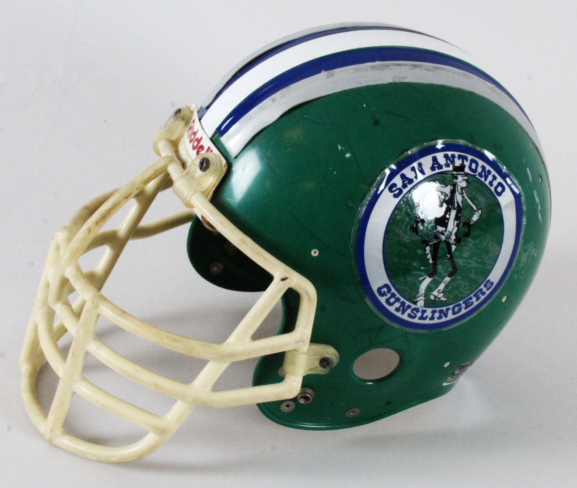 USFL San Antonio Gunslingers Game-Worn Helmet - COA 100% Authentic Team ...