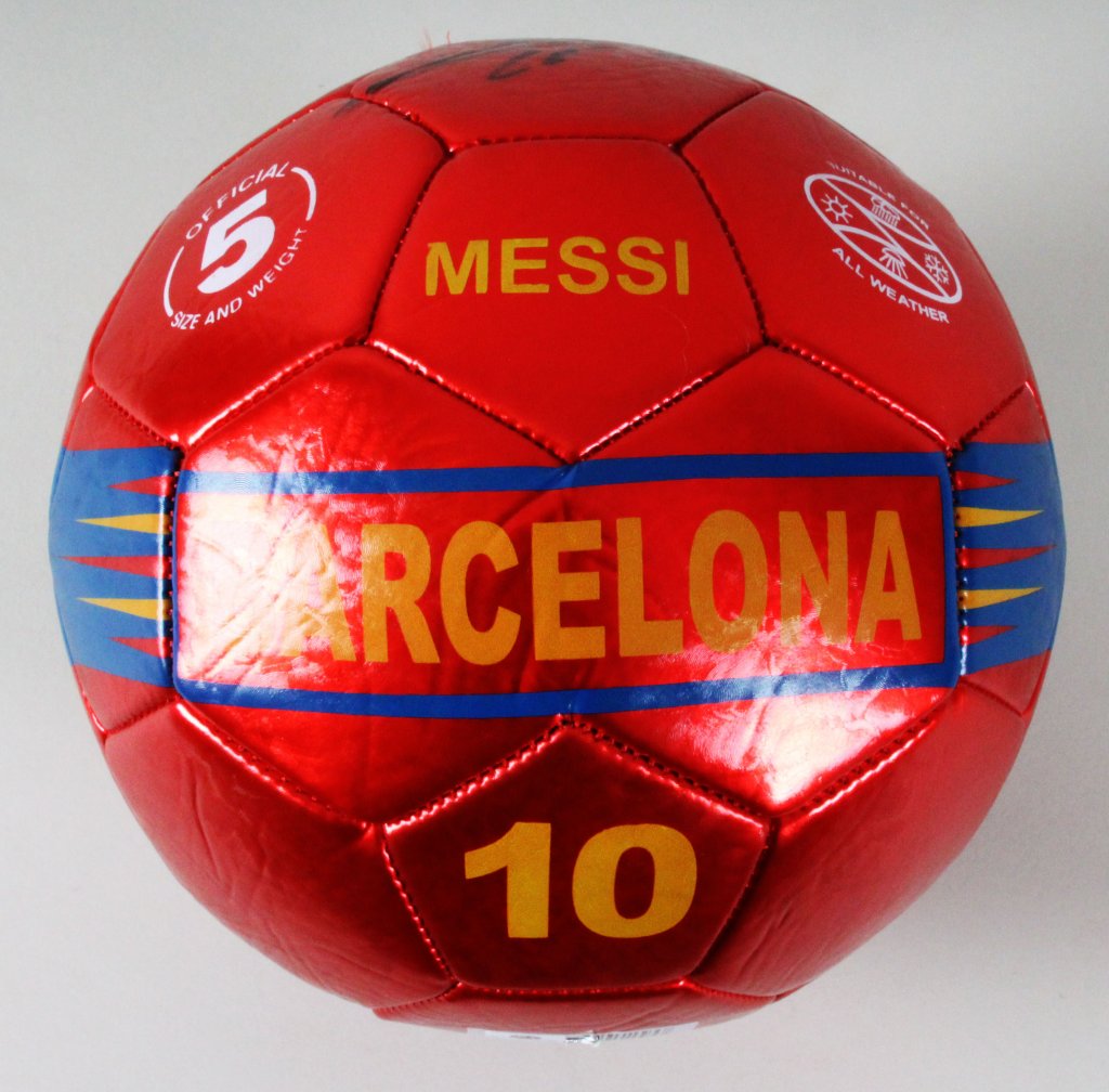 Lionel Messi Signed Soccer Ball FC Barcelona - COA GAI | Memorabilia Expert