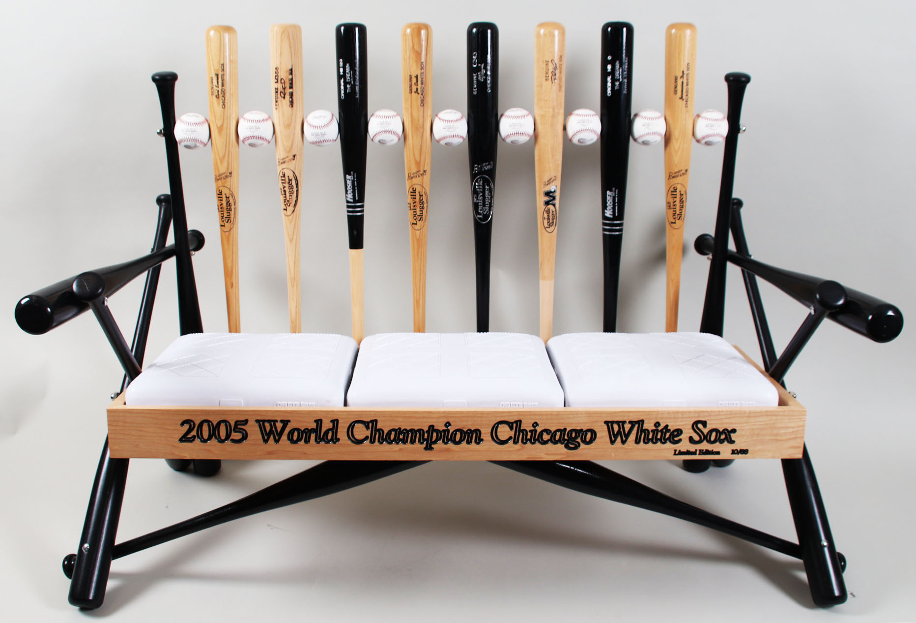 2005 World Series White Sox Baseball Bat Bench Signed by Ron Kittle ...