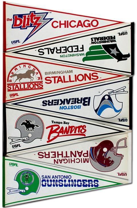 1983 USFL Complete Set of 18 Football Pennants | Memorabilia Expert