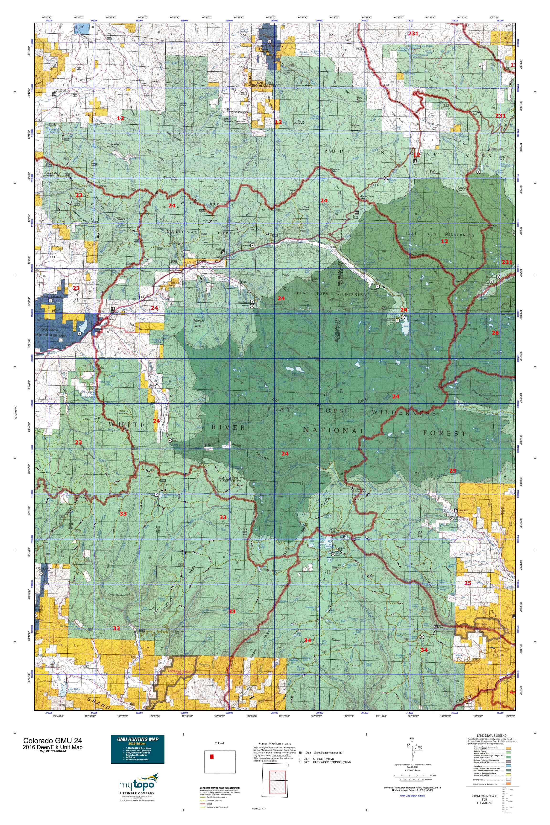 Colorado GMU 24 Map | MyTopo