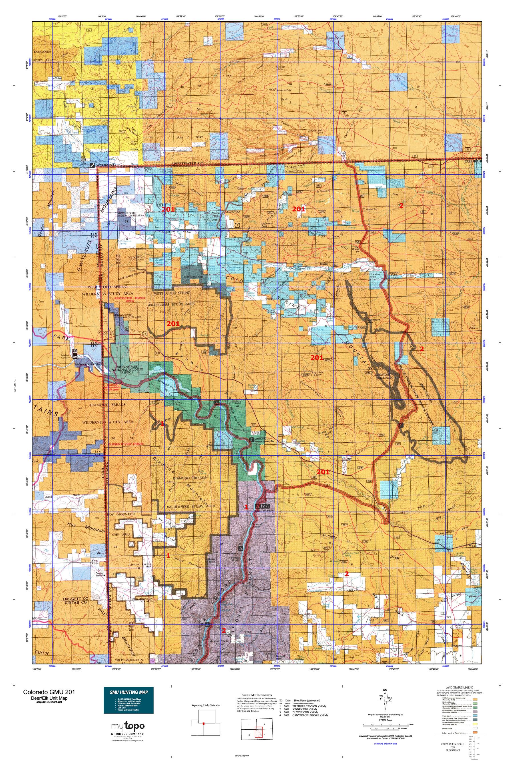 Colorado GMU 201 Map | MyTopo