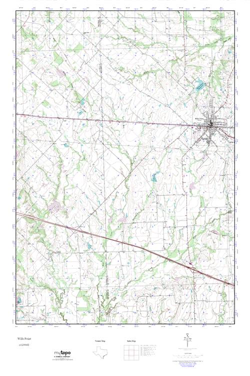 MyTopo Wills Point, Texas USGS Quad Topo Map