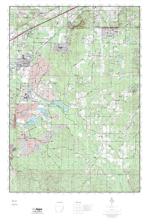 MyTopo Bryant, Arkansas USGS Quad Topo Map