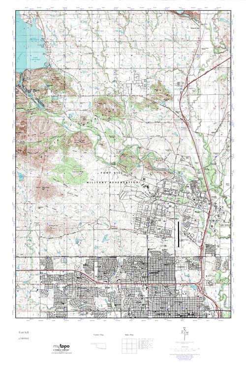 MyTopo Fort Sill, Oklahoma USGS Quad Topo Map