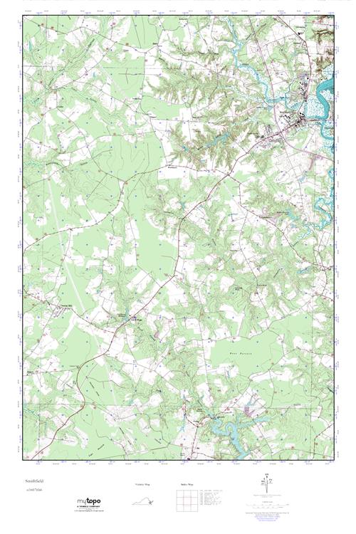 MyTopo Smithfield, Virginia USGS Quad Topo Map