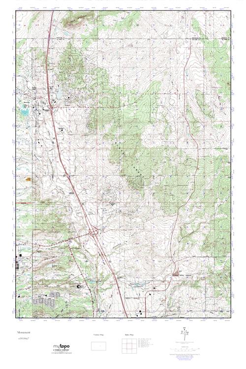 MyTopo Monument, Colorado USGS Quad Topo Map