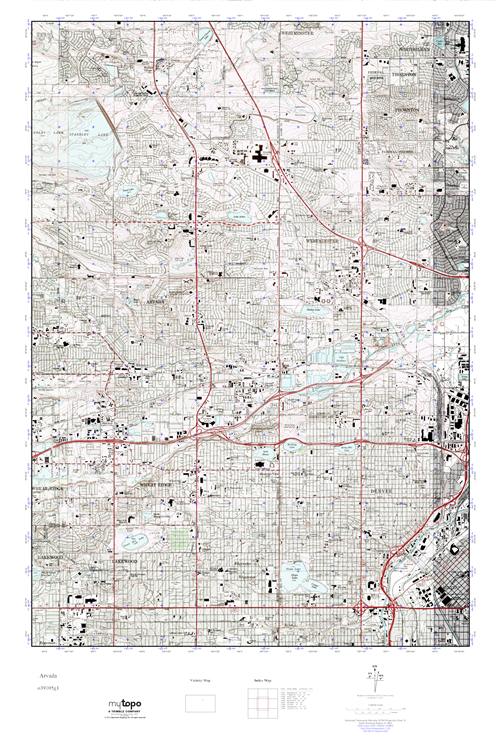 MyTopo Arvada, Colorado USGS Quad Topo Map