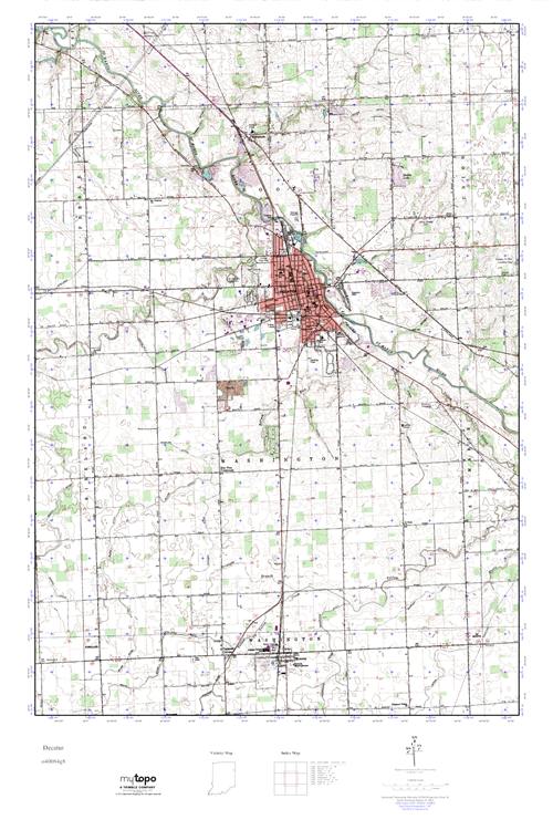 MyTopo Decatur, Indiana USGS Quad Topo Map