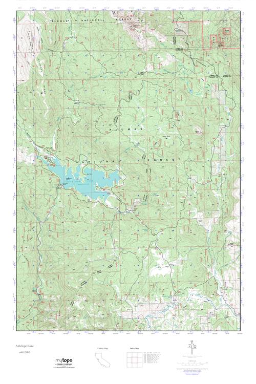 MyTopo Antelope Lake, California USGS Quad Topo Map