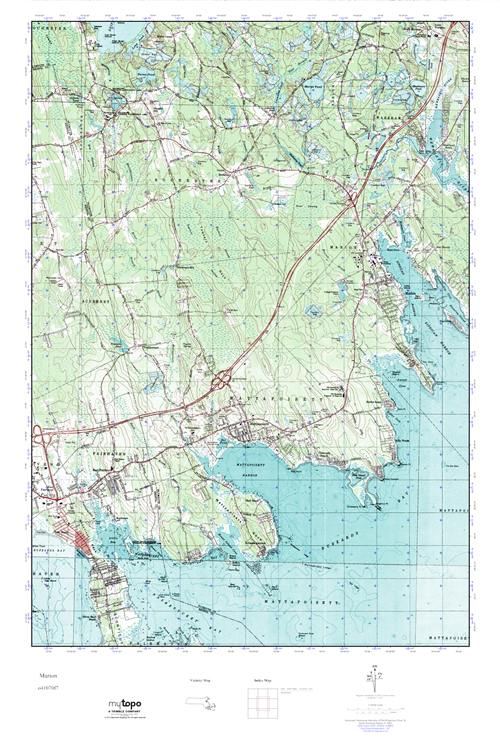 MyTopo Marion, Massachusetts USGS Quad Topo Map
