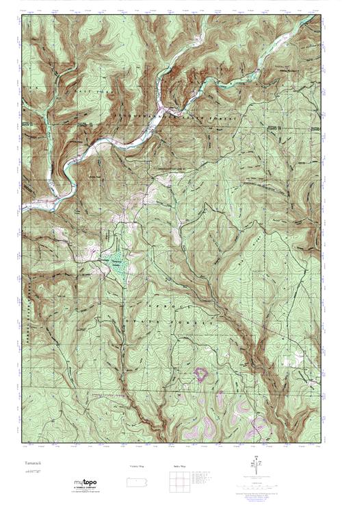 MyTopo Tamarack, Pennsylvania USGS Quad Topo Map