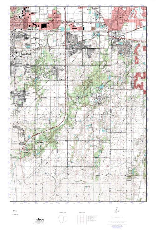 MyTopo Dyer, Indiana USGS Quad Topo Map