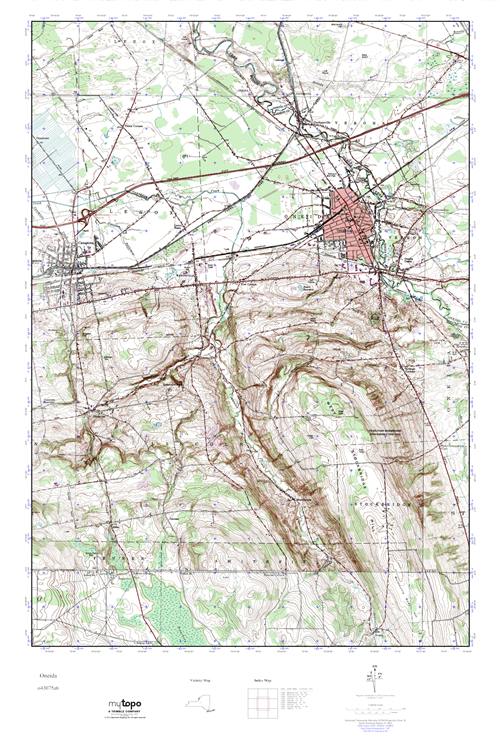 MyTopo Oneida, New York USGS Quad Topo Map