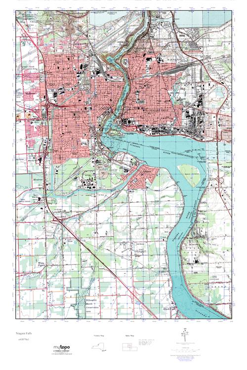 MyTopo Niagara Falls, New York USGS Quad Topo Map