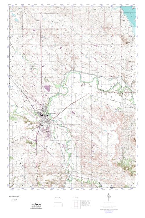 MyTopo Belle Fourche, South Dakota USGS Quad Topo Map