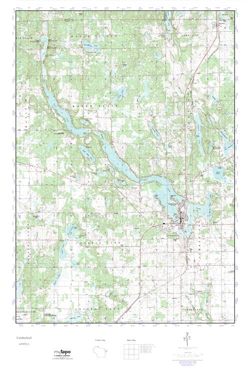 MyTopo Cumberland, Wisconsin USGS Quad Topo Map