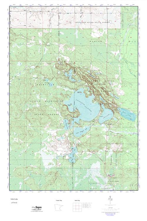MyTopo Side Lake, Minnesota USGS Quad Topo Map