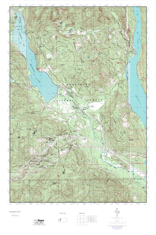 MyTopo Stampede Pass, Washington USGS Quad Topo Map