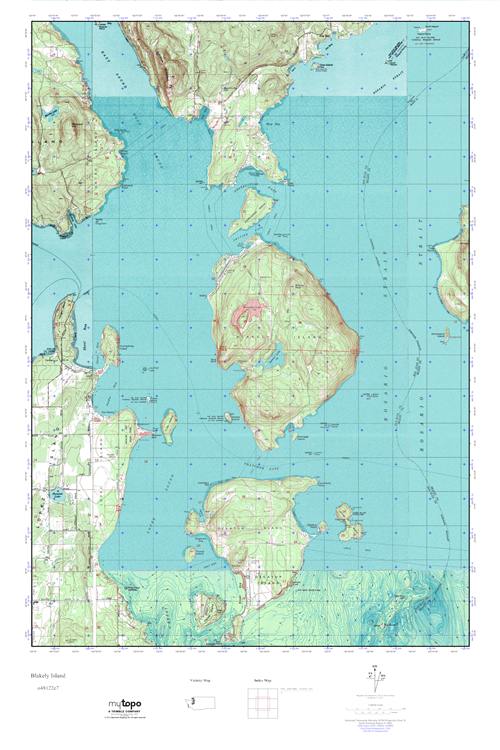 MyTopo Blakely Island, Washington USGS Quad Topo Map
