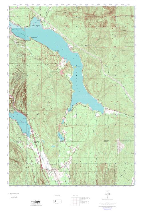 MyTopo Lake Whatcom, Washington USGS Quad Topo Map