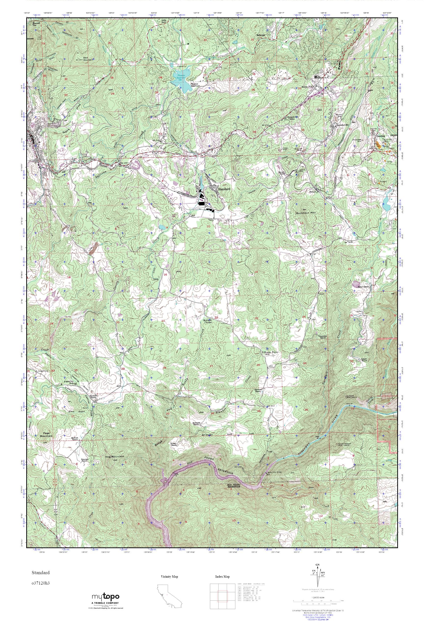 MyTopo Standard, California USGS Quad Topo Map
