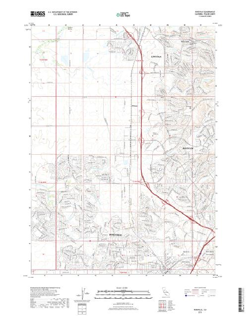 MyTopo Roseville, California USGS Quad Topo Map
