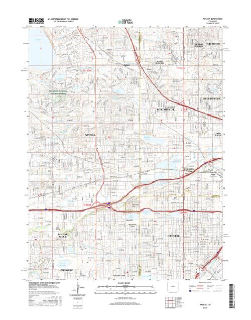 MyTopo Arvada, Colorado USGS Quad Topo Map