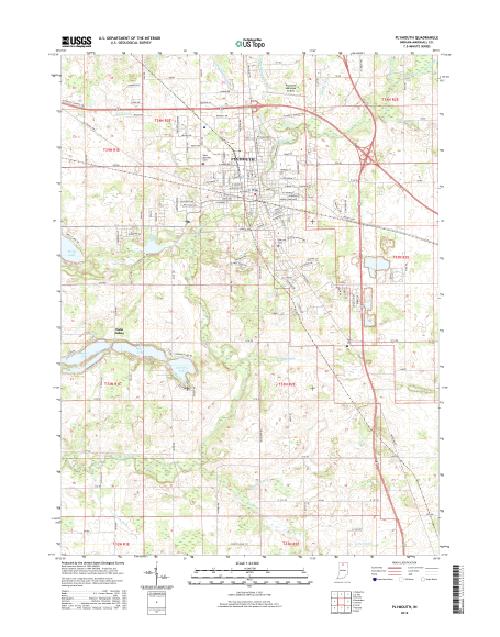 MyTopo Plymouth, Indiana USGS Quad Topo Map