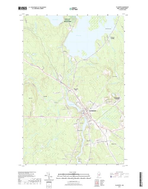 MyTopo Ellsworth, Maine USGS Quad Topo Map