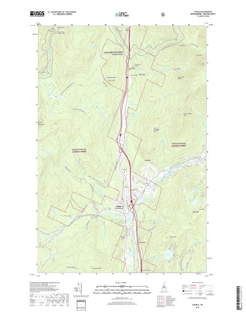 MyTopo Lincoln, New Hampshire USGS Quad Topo Map