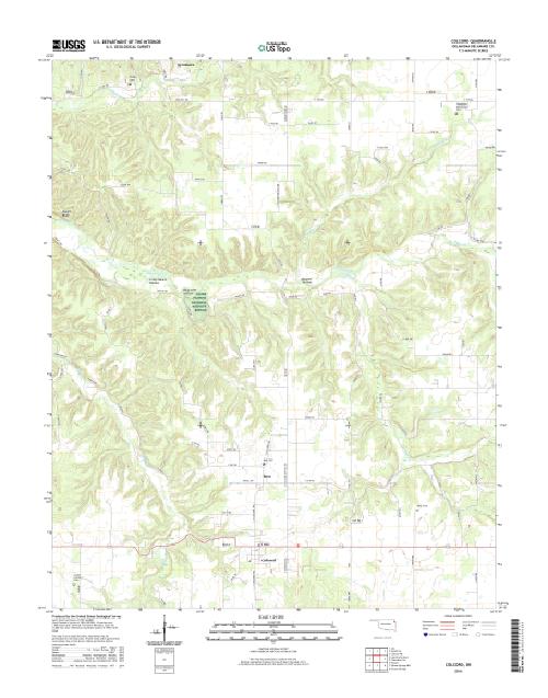 MyTopo Colcord, Oklahoma USGS Quad Topo Map