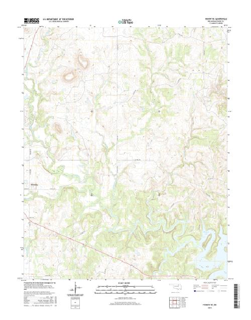 MyTopo Hominy NE, Oklahoma USGS Quad Topo Map