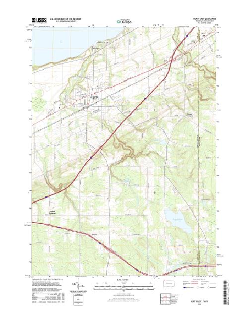 MyTopo North East, Pennsylvania USGS Quad Topo Map