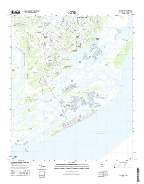 MyTopo James Island, South Carolina USGS Quad Topo Map