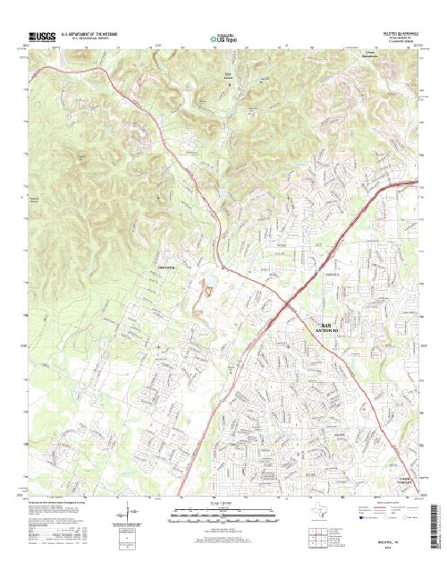 MyTopo Helotes, Texas USGS Quad Topo Map