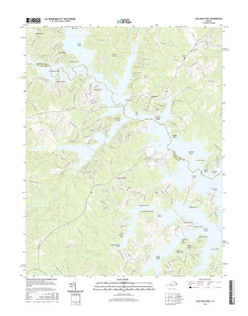 MyTopo Lake Anna West, Virginia USGS Quad Topo Map