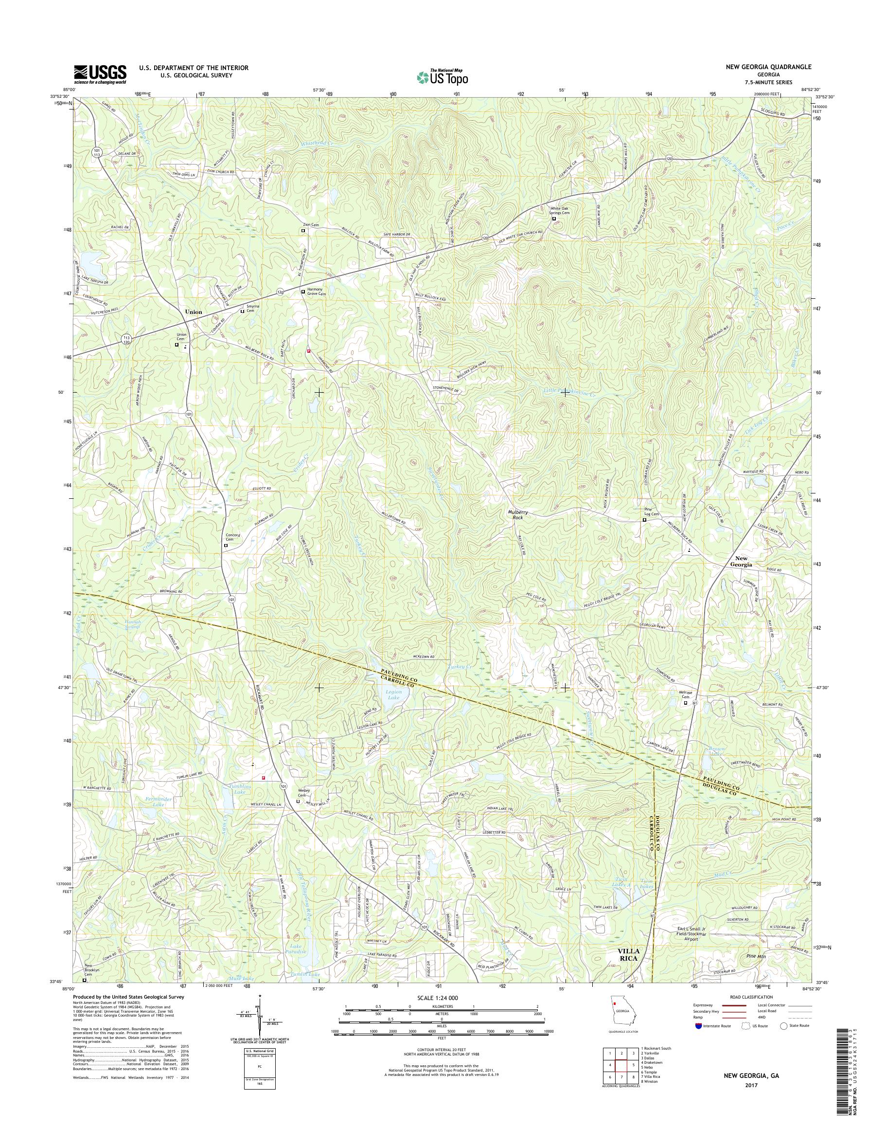 MyTopo New Georgia, Georgia USGS Quad Topo Map