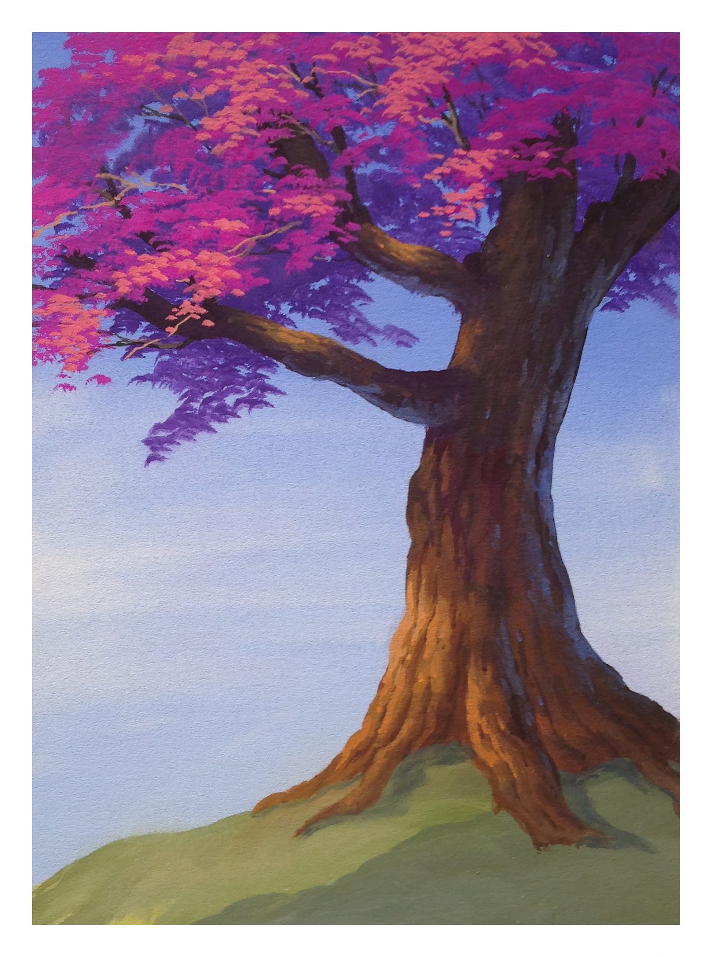 Artist Technique for Painting a Tree - DONALD TOWNS ART