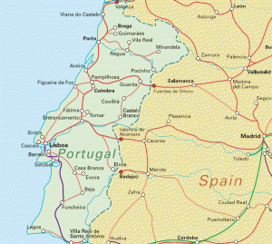 Railway Map of Portugal - Philatelic Database