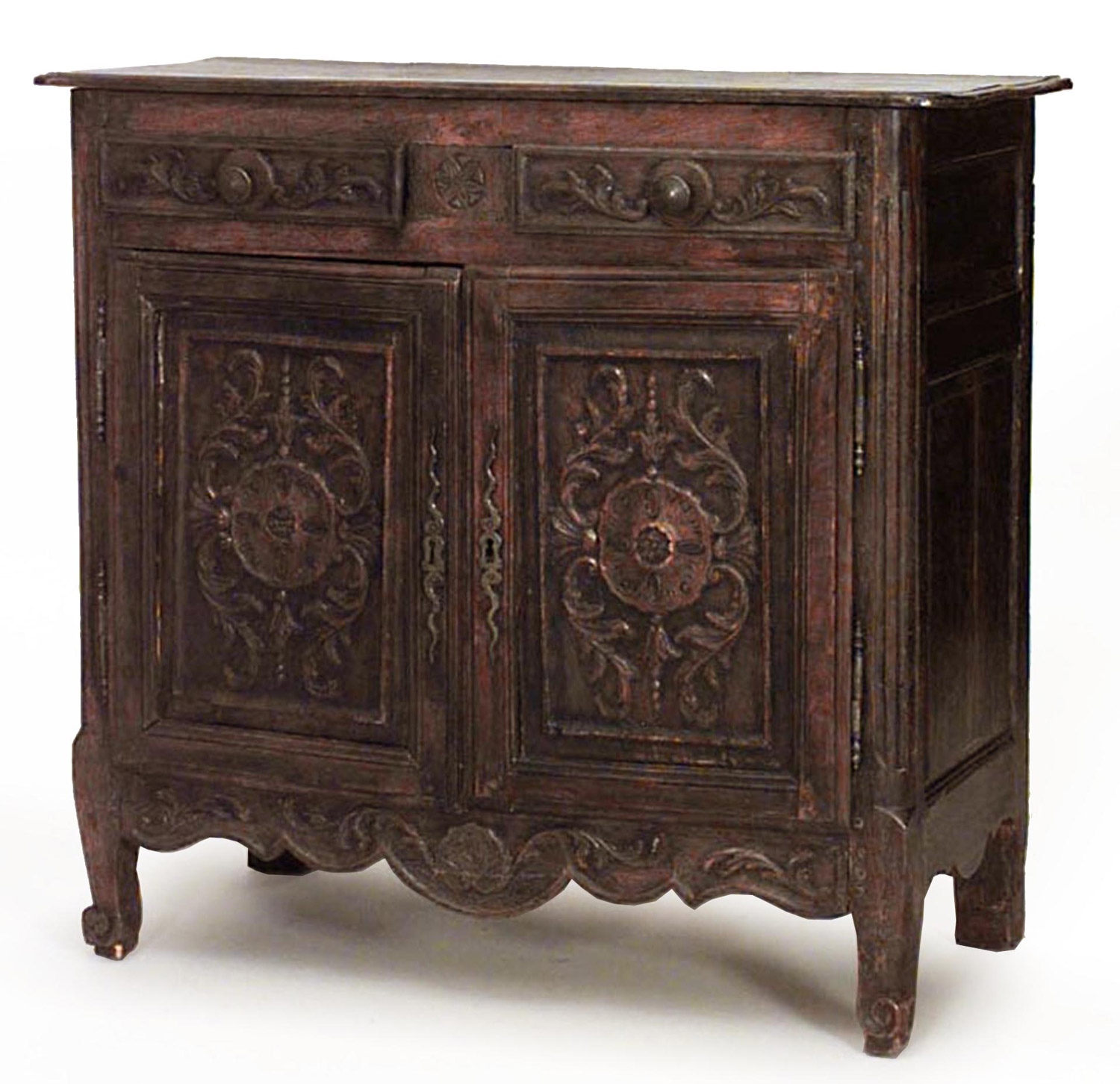 French provincial walnut sideboard