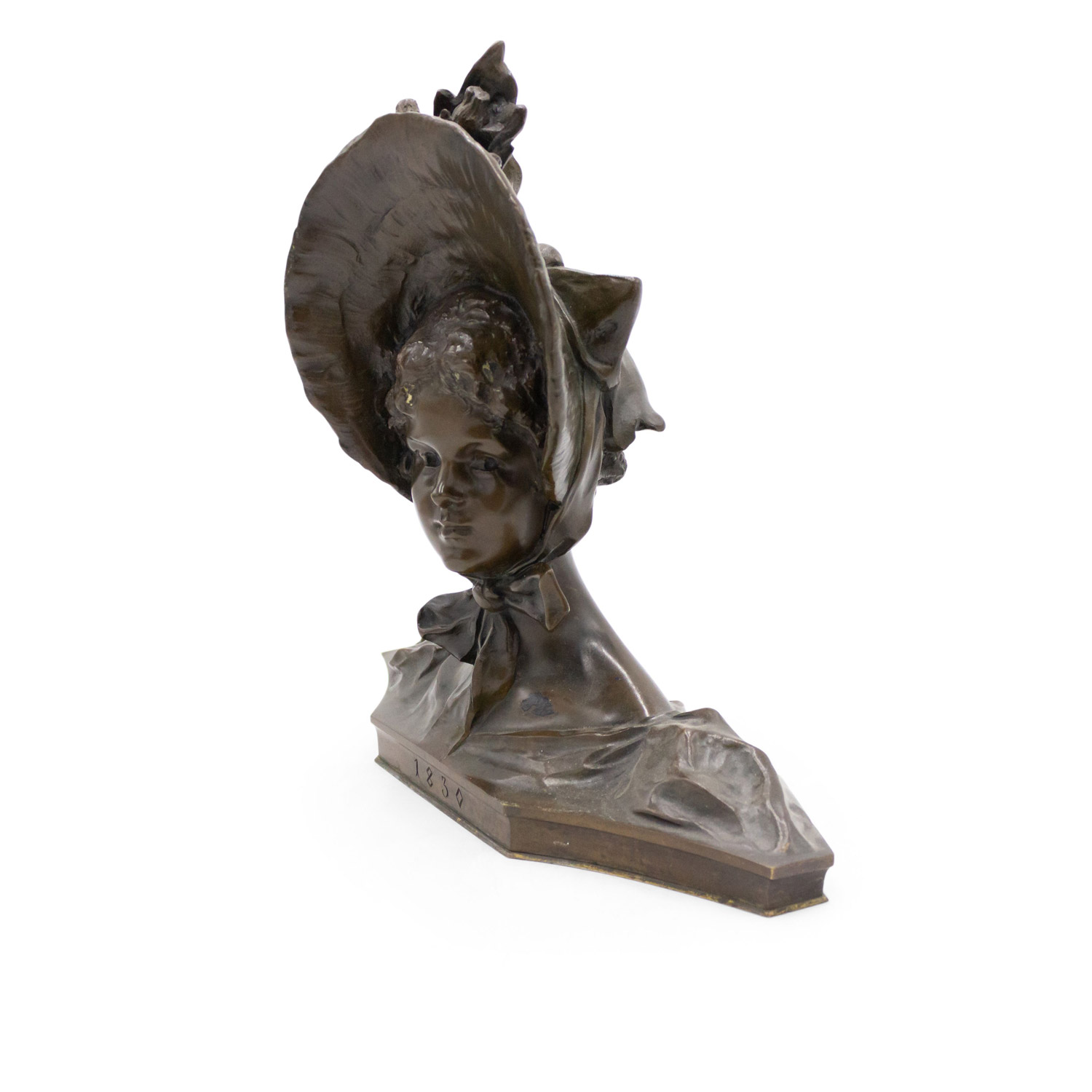 French victorian bronze lady bust