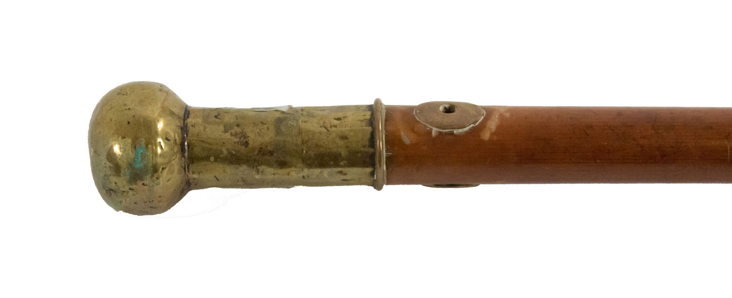 English victorian style wood and brass cane