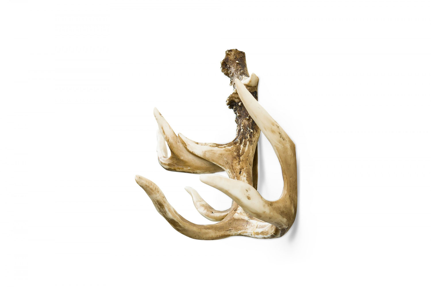 Rustic faux antler wall plaque hat rack